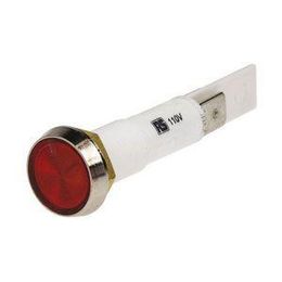 arcolectric Red Neon Panel Mount Indicator, 110V ac, 10mm Mounting Hole Size - C027500NBA