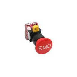 Idec HW Series Twist Release Emergency Stop Push Button, Panel Mount, 22mm Cutout, 2NC, IP65 - HW1B-V4F02-R-EMO-2
