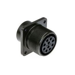 Amphenol Industrial MS3102A 10 Way Box Mount MIL Spec Circular Connector Receptacle, Socket Contacts,Shell Size 18, - MS3102A-18-1S