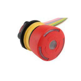 EAO 84 Series Twist Release Illuminated Emergency Stop Push Button, Panel Mount, 22.5mm Cutout, 2NC, IP65 - 84-5041.2B40