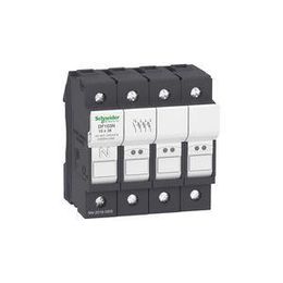 Schneider Electric 32A-Sicherungshalter für Schienenmontage für 10 x 38 mm-Sicherung, 3P+N, 690 VAC - DF103N