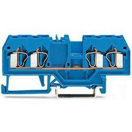 WAGO 280 Series Blue Feed Through Terminal Block, 2.5mm&sup2;, Single-Level, Cage Clamp Termination, ATEX, IECEx - 280-834