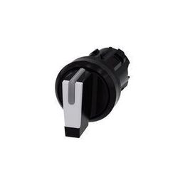 Siemens Wahlschalter SIRIUS ACT, 3 Schaltstellungen, 22 mm Bohrung, schwarz/weisser Griff - 3SU1002-2BL60-0AA0