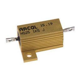 Arcol 1.5kOhm 25W Wire Wound Chassis Mount Resistor HS25 1K5 J &plusmn;5% - HS25 1K5 J