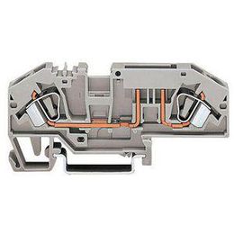 WAGO 282 Series Grey DIN Rail Terminal Block, 6mm&sup2;, Single-Level, Clamp Termination, Fused - 282-696