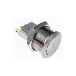 APEM Push Button Switch, Momentary, Panel Mount, 19.2mm Cutout, SPDT, 125/250V ac, IP65 - AV19LP407