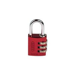Abus 145/30 Combination Weatherproof Aluminium, Steel Safety Padlock, 5mm Shackle, 30mm Body - 145/30 RED