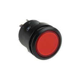 EAO 84 Series Illuminated Push Button Switch, Momentary, Panel Mount, 22.5mm Cutout, SPST, 24V dc, IP67 - K84-603.4205