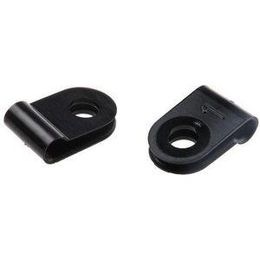 HellermannTyton 3.2mm Black, Polyamide P Clip - 474533