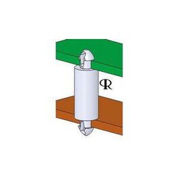 Essentra MDLSP1-08M-01 , 8mm High Nylon PCB Post for 2.5mm PCB Hole, 4.6mm Base - MDLSP1-08M-01