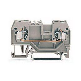 WAGO 280 Series Grey Feed Through Terminal Block, Clamp Termination - 280-901