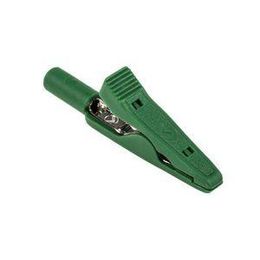 SKS Hirschmann Test & Measurement Crocodile Clip 2 mm Connection, Brass, Bronze Contact, 8A, Green - 930317804