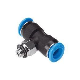 Festo Tee Threaded Adaptor, Push In 4 mm to Push In 4 mm, Threaded-to-Tube Connection Style, 153354 - QSMT-M5-4