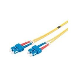 Digitus LWL Patchkabel, Duplex, SC > SC Stecker, Singlemode OS2 gelb, 1 Meter
