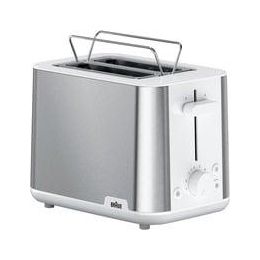 Braun Toaster PurShine HT 1510 WH edelstahl/wei&szlig;, 900 Watt, f&uuml;r 2 Scheiben Toast