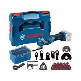 Bosch Akku-Multi-Cutter GOP 18V-34 Solo Professional, 18Volt, Multifunktions-Werkzeug blau/schwarz, ohne Akku und Ladeger&auml;t, L-BOXX + Zubeh&ouml;r-Box