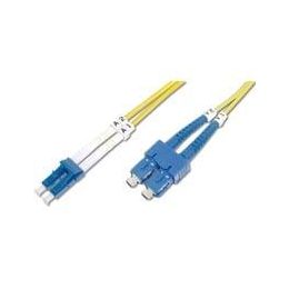 Digitus LWL Patchkabel, Duplex, LC > SC Stecker, Singlemode OS2 gelb, 2 Meter