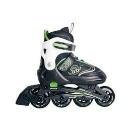 Muuwmi Verstellbare Kinderinliner Gr. 33-36, Inline-Skates gr&uuml;n/schwarz
