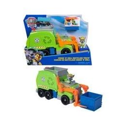 Spin Master Paw Patrol - Extragro&szlig;er Recycling-Truck mit Rocky Spielfigur und Verwandlungsfunktion, Spielfahrzeug
