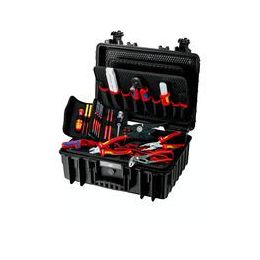 Knipex Werkzeugkoffer "Robust23" Elektro, 25-teilig, Werkzeug-Set schwarz, mit Werkzeug-Sortiment f&uuml;r Elektriker