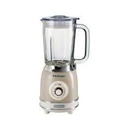 Ariete Standmixer Vintage creme, Glasbecher beige, 1.000 Watt, 1,5 Liter