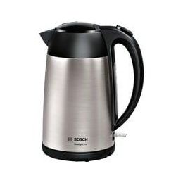 Bosch Wasserkocher DesignLine TWK3P420 edelstahl/schwarz, 1,7 Liter