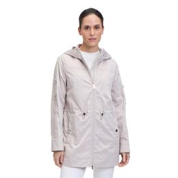 Outdoorjacke Betty Barclay "Betty Barclay Outdoorjacke mit Kapuze", Damen, Gr. 42, beige, Obermaterial: 60% Polyester, 40% Polyamid. Besatz: 100% Polyester., sportlich, lässig geschnitten, Langarm, Jacken