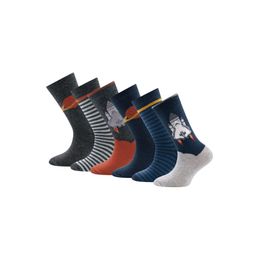 Ewers Socken Rakete' Jungen Gr&ouml;&szlig;e 27/30 navy / rostbraun / anthrazit / graumeliert