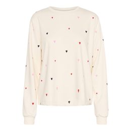 Saint Tropez Sweatshirt 'Johanni' Damen Gr&ouml;&szlig;e S rosa / blutrot / schwarz / wollwei&szlig;