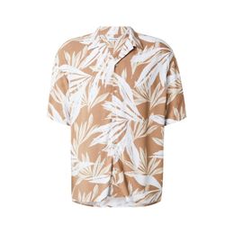 Jack & Jones Jack & Jones Hemd 'JJEJeff Tropical' Herren Gr&ouml;&szlig;e XS khaki / wei&szlig;