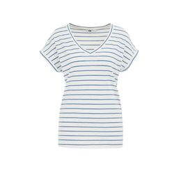 WE Fashion T-Shirt Damen Gr&ouml;&szlig;e L blau / wei&szlig;
