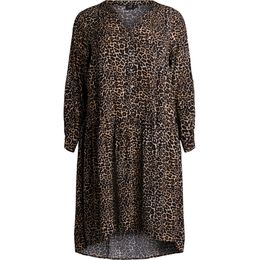 ZIZZI Kleid 'Vbella' Damen Gr&ouml;&szlig;e 50/52 camel / hellbeige / braun / dunkelbraun Winterkleid