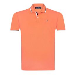 Jacey Quinn Poloshirt Herren Gr&ouml;&szlig;e L koralle / schwarz / wei&szlig;