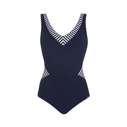 Sunflair Badeanzug Damen Gr&ouml;&szlig;e XL dunkelblau / wei&szlig;