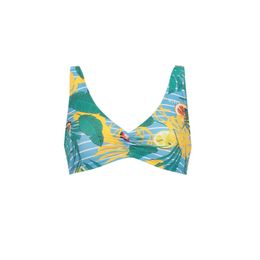 Vivid Bikini-Top Damen Gr&ouml;&szlig;e 70 t&uuml;rkis / hellblau / gelb
