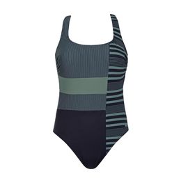 Vivid Badeanzug Damen Gr&ouml;&szlig;e XXL dunkelblau / gr&uuml;n