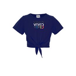 Vivid Badeshirt M&auml;dchen Gr&ouml;&szlig;e 140 dunkelblau / knallrot / schwarz / offwhite