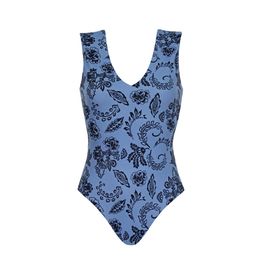 Vivid Badeanzug Damen Gr&ouml;&szlig;e L navy / hellblau