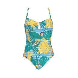 Vivid Badeanzug Damen Gr&ouml;&szlig;e S/M t&uuml;rkis / hellblau / zitrone / wei&szlig;