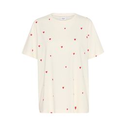 Saint Tropez T-Shirt 'Dagni' Damen Gr&ouml;&szlig;e S rot / wollwei&szlig;