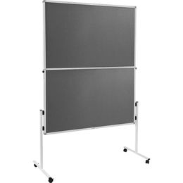 Legamaster Moderationswand ECONOMY, Tafelformat 1200 x 1500 mm, Filz, grau, klappbar
