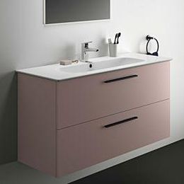 Ideal Standard i.life A Möbelwaschtisch-Paket K8748NH 124x46x64,5cm, 1 Hahnloch, Griff schwarz matt, greige matt