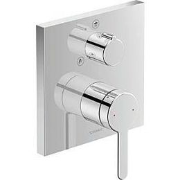 Duravit C.1 Unterputz Brausearmatur C14210011010, chrom, eckig, mit Umstellventil