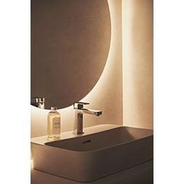 Ideal Standard Edge Waschtischarmatur A7102AA mit Ablaufgarnitur, BlueStart, Ausladung 120 mm, verchromt