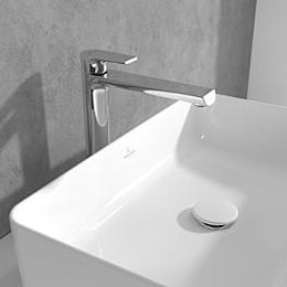 Villeroy & Boch Villeroy und Boch Liberty Einhebel-Waschtischarmatur TVW10700500061 erhöht, ohne Ablaufgarnitur, verstellbarer Strahlregler, chrom