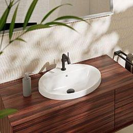 Hansgrohe Xuniva Einbauwaschtisch 61060450 550x450mm, mit Hahnloch, mit Überlauf, SmartClean, weiß