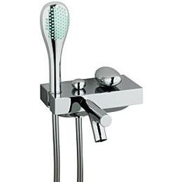 Vitra Istanbul Wannen-Einhebelmischer A41802 Ausladung 209mm, mit Brausegarnitur, Wandmontage, chrom