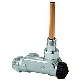 Heimeier Ventil E-Z Einrohr Eckform, DN 15, mit Tauchrohr