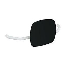 HEWI 801 Rückenstütze 801.51B907398 Wandabstand 230mm, matt, Lehne tiefschwarz, signalweiß