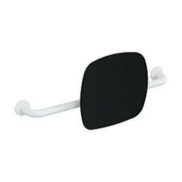 HEWI 801 Rückenstütze 801.51B916398 Wandabstand 150mm, matt, Lehne tiefschwarz, signalweiß